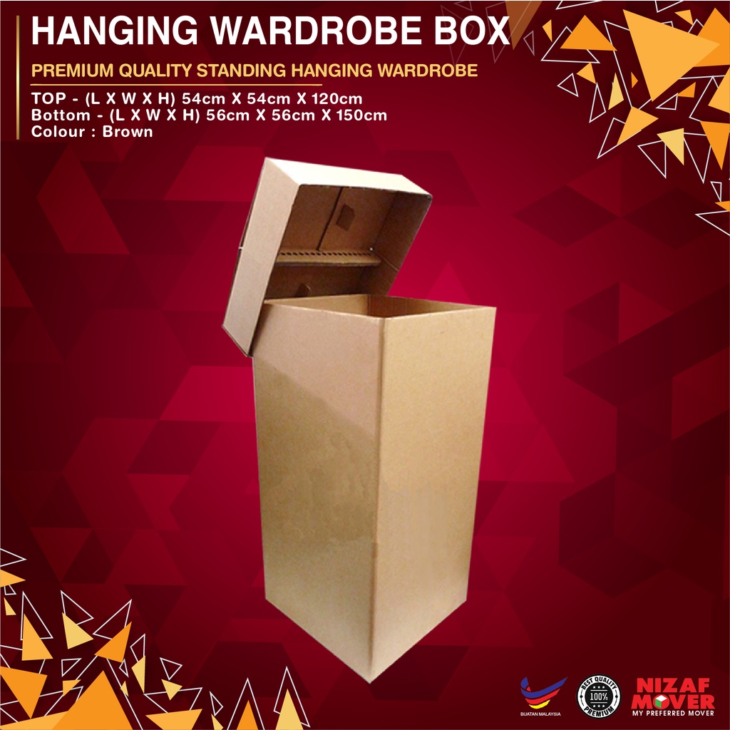 (1pcs) Hanging Wardrobe box - Almari kotak baju mudah alih carton kotak ...