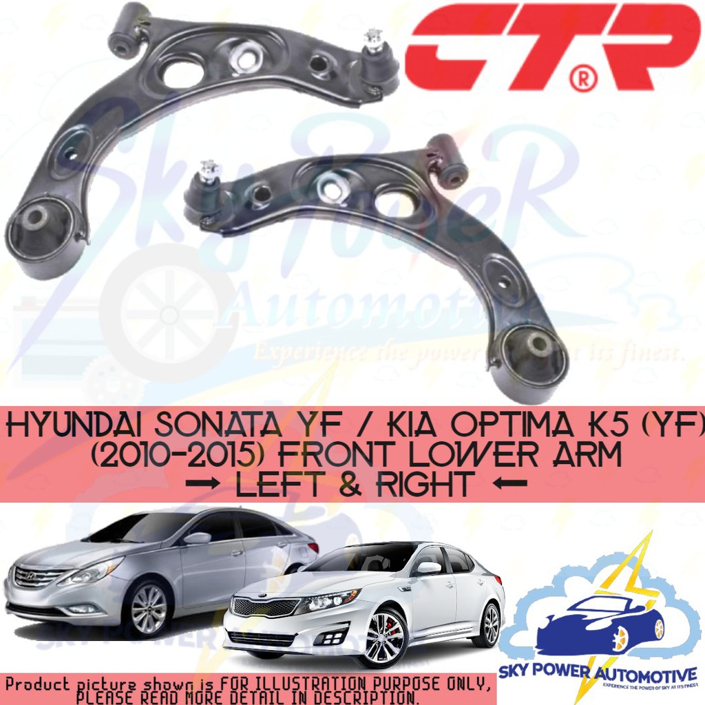 HYUNDAI SONATA YF (2010-2015) / KIA OPTIMA K5 (YF) CTR LOWER ARM (FRONT LEFT & RIGHT) | Shopee ...