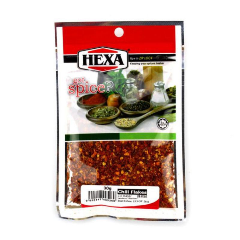 Hexa Chilli Flakes 30g | Shopee Malaysia