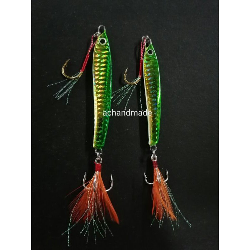 Fishing Casting Jig Slaps hook 3X strong sharp hook (Green) | Shopee ...