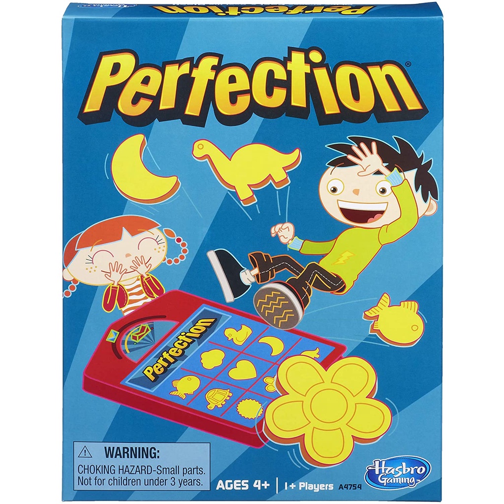 Hasbro Gaming Perfection Popping Shapes and Pieces Game for Kids Ages 4 ...