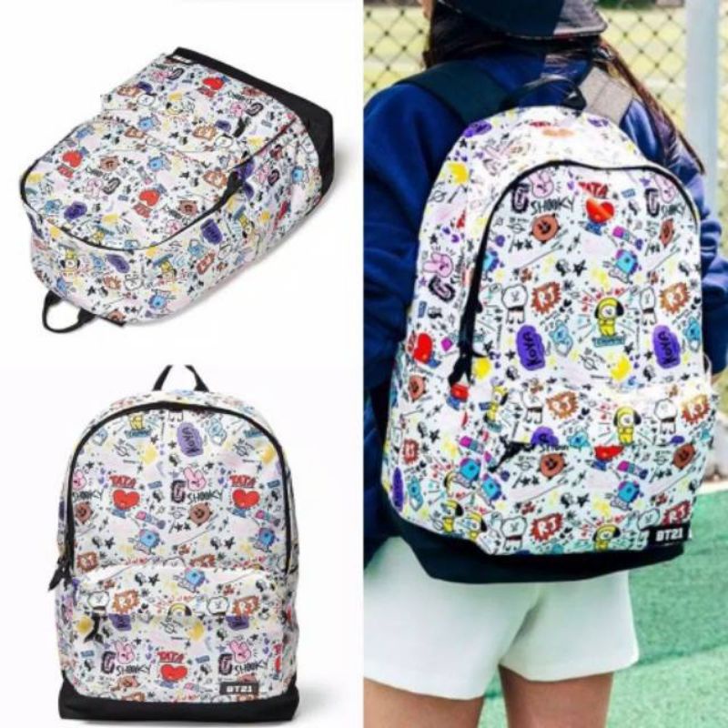 Bt21 Backpack full print Premium Backpack BT21 Bag BT21 k-pop School ...