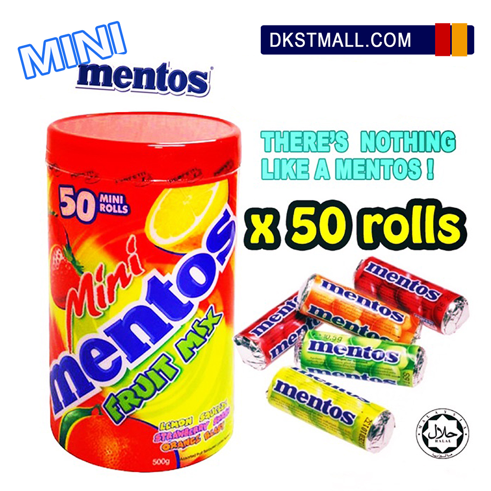 Mentos Mini Rolls (50pcs/Jar) 10gm | Shopee Malaysia