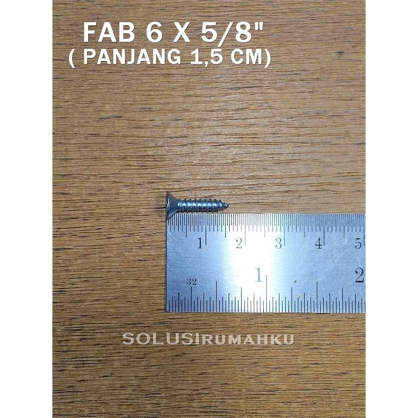 100 Philips FAB Screws 6 x 5/8" Flat Head Tapping Screw 3,5x15,9mm ...