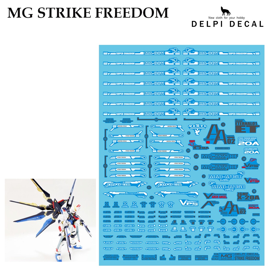 [DELPI DECAL] 231 MG 1/100 STRIKE FREEDOM GUNDAM WATER SLIDE DECAL | Shopee Malaysia