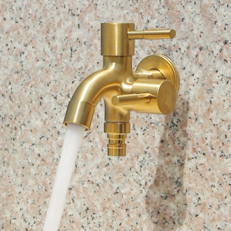 304 Double Tap Multifunctional Stainless Steel Two Way Tap - Black ...