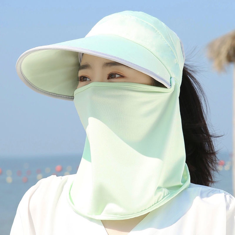 Sun Hat Women's Full Face Mask Neck Protection UV Sun Protection Hat ...