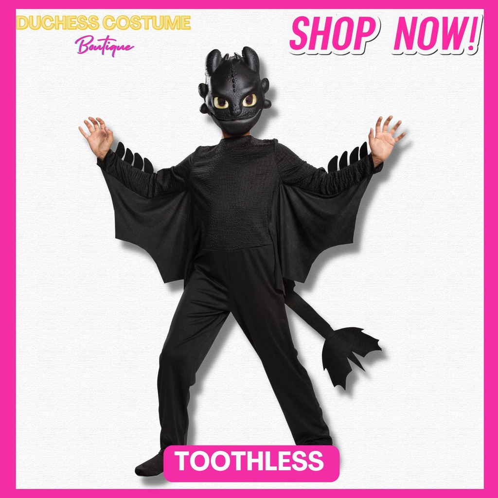 Toothless Costume How to Train your Dragon 3-4 years old | Shopee Malaysia
