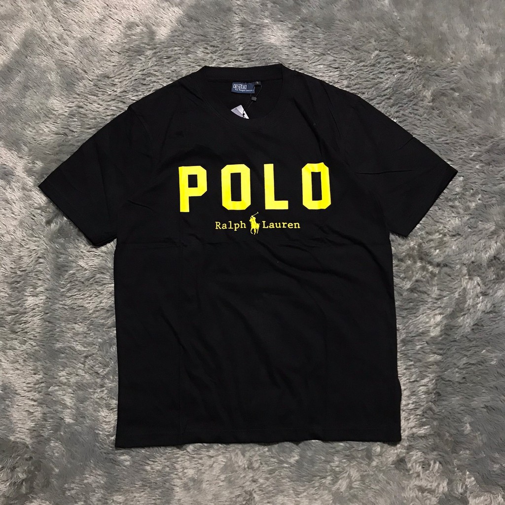 Tshirt Polo Ralph Lauren Clasic Font Black Authentic Original | Shopee ...