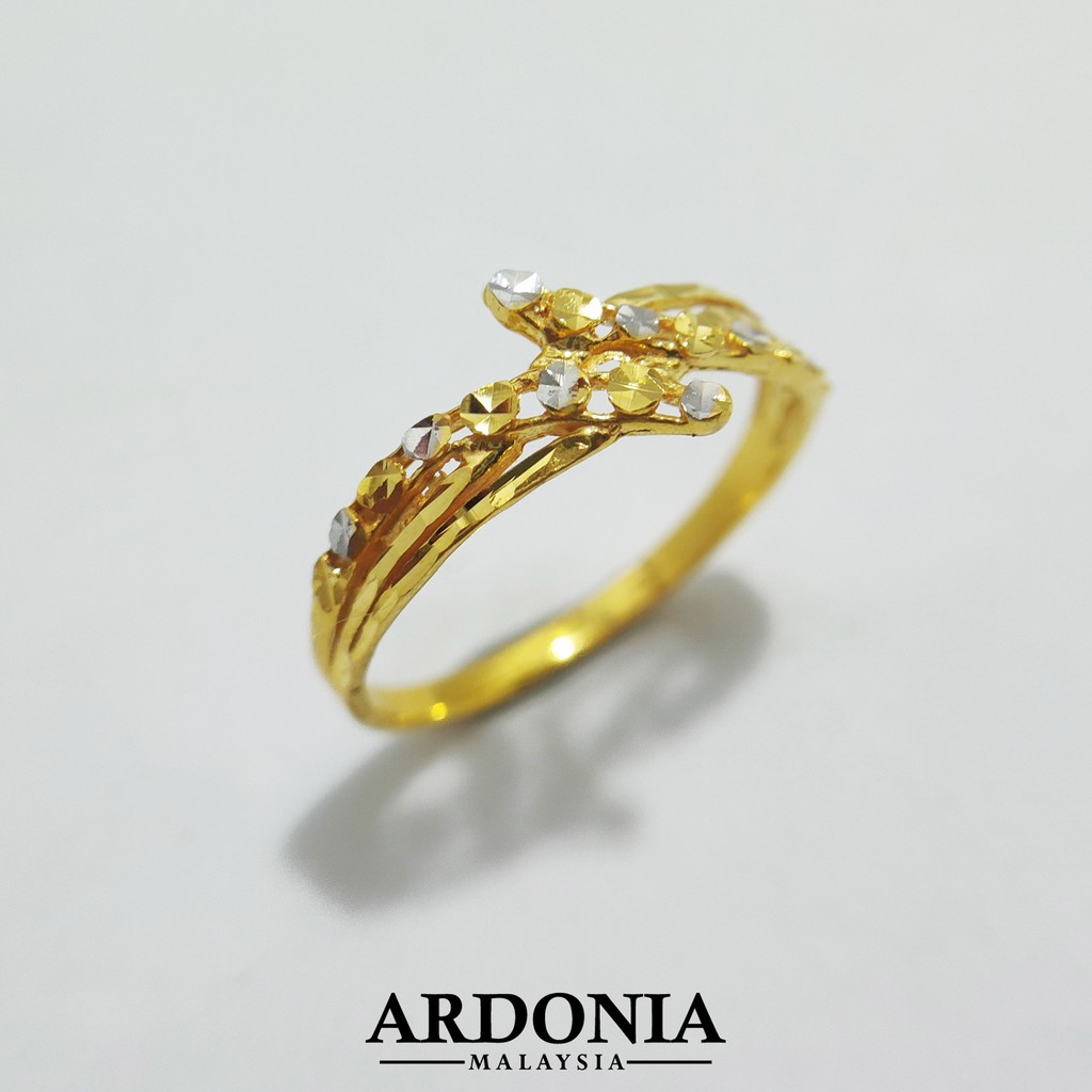 ARDONIA Cincin Tanjak Kecil Emas 375 (9K Gold / 375 Gold) | Shopee Malaysia