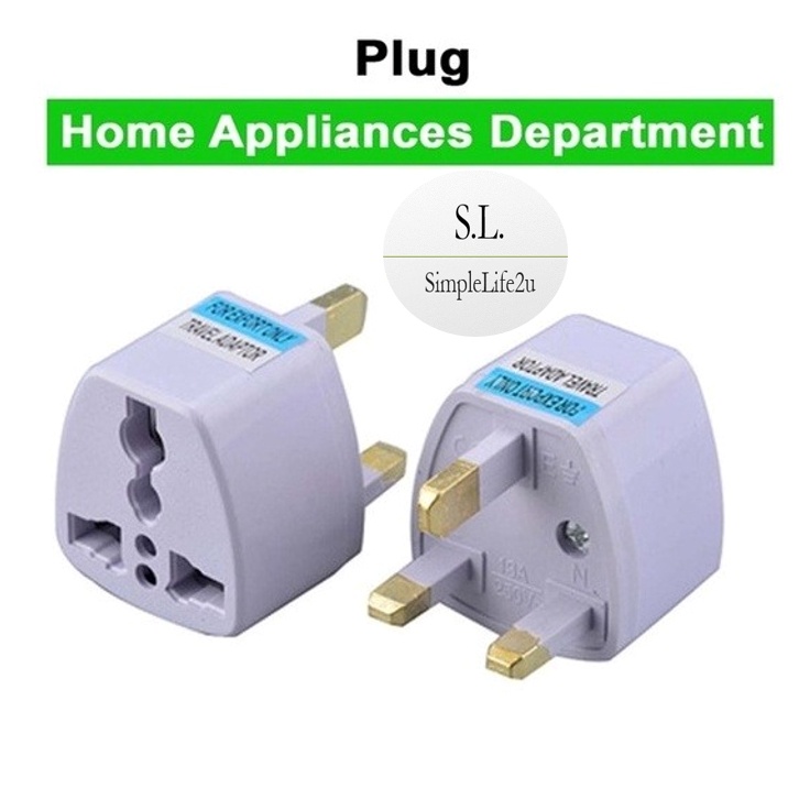 Universal Adapter 3 Pin Conversion Plug British Socket Adapter Plug ...