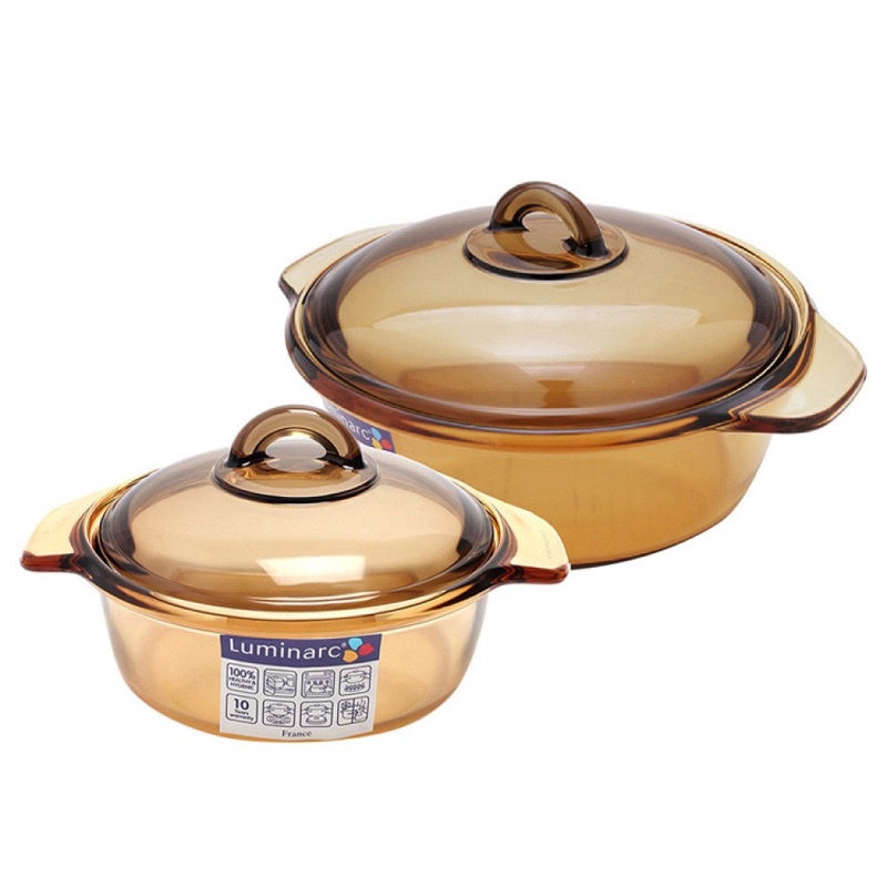 Set of 2 Luminarc vitro blooming glass pots 1 liter - 3 liters | Shopee ...