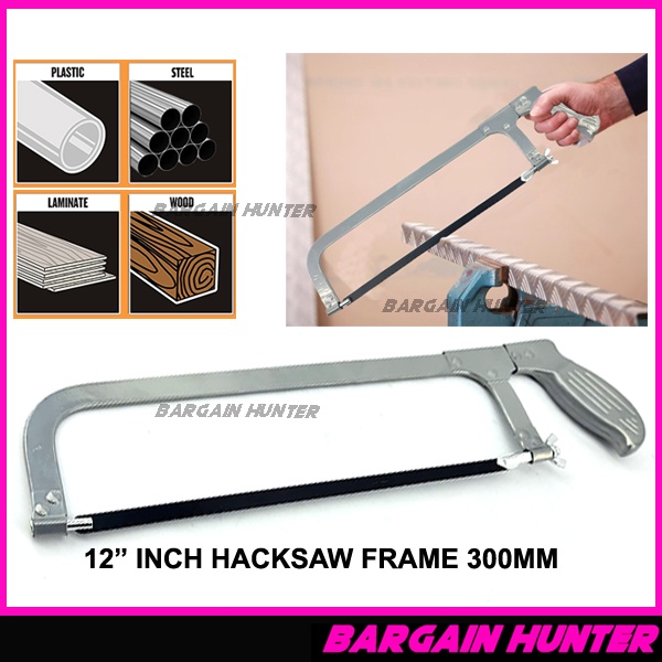 HIGH QUALITY HACKSAW FRAME SAW WITH BLADE 300MM 12INCH | Shopee Malaysia