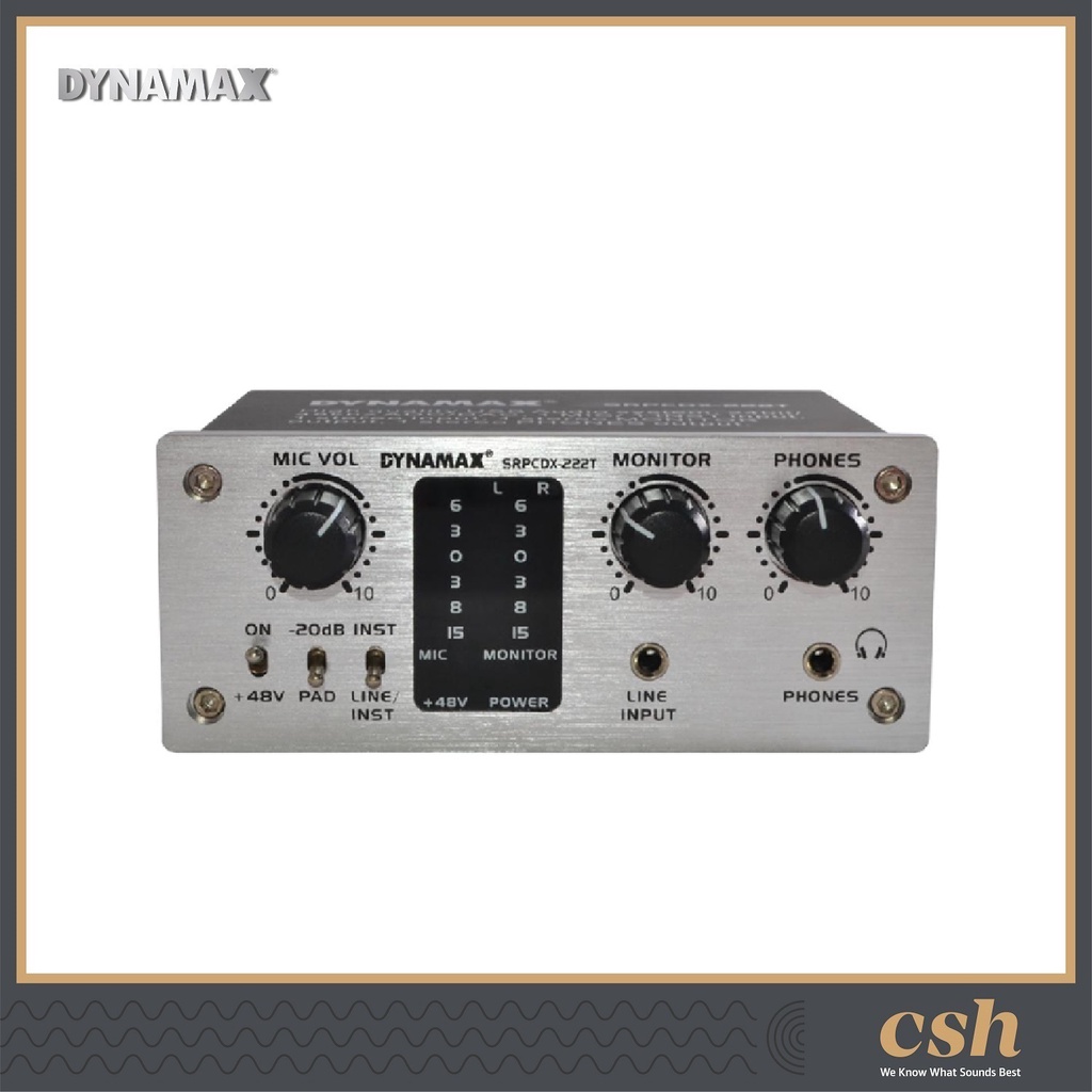 DYNAMAX 222T Audio USB Interface 2-Channel Mixer for Video Conference ...