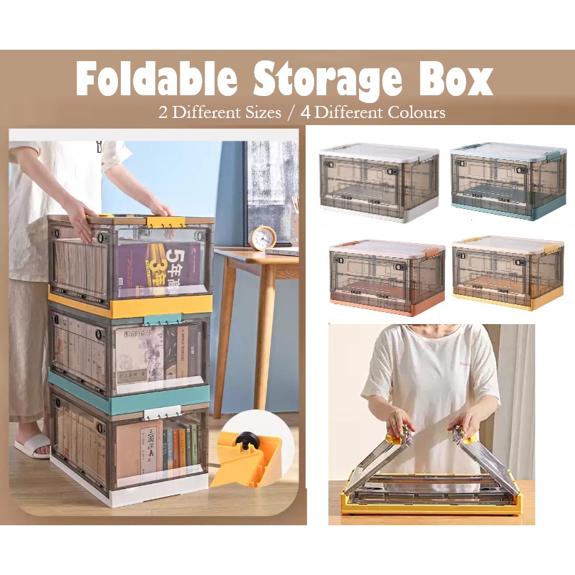 [Ready Stock] Sturdy Foldable Storage Box Collapsible Stackable ...