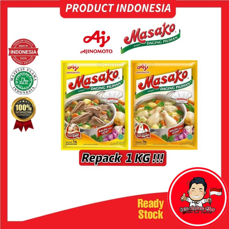 Masako Perisa Ayam Sapi Repack 1Kg Product Indonesia 🇮🇩 Ajinomoto Royco ...