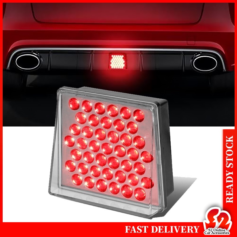 Universal LED Brake Light Square 43 Bright Red Brake Light | Shopee ...