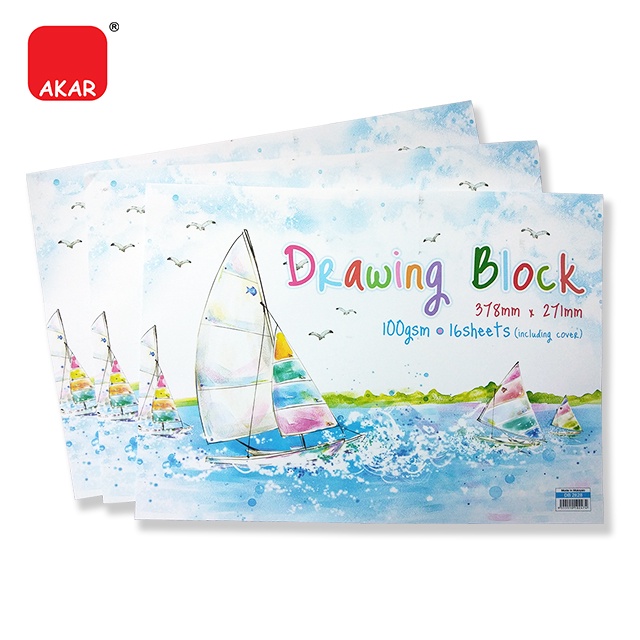 Drawing Block / Drawing Book / Drawing Paper [3 pcs] 100gsm, 16 sheets ...