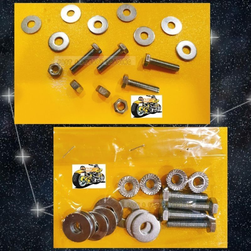 COMPLETE SCREW SET FIT RAPIDO TRAY FRAME BAG ADJUSTABLE REAR RACK SKRU ...