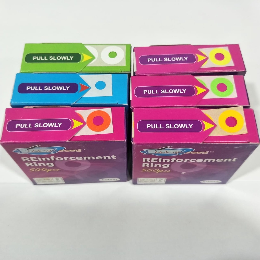 Reinforcement Rings 500pcs - Transparent / White / Yellow / Green ...