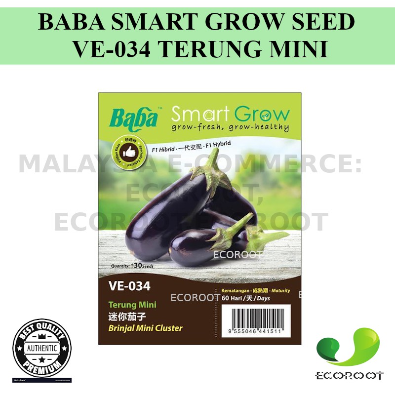 Baba VE-034 Smart Grow Brinjal Mini Cluster Seed - Vegetable Seed [30 ...