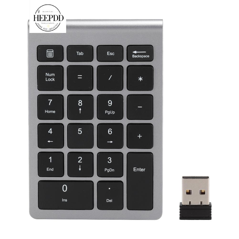 HEEPDD (Iron Gray)Wireless Number Pads 22 Keys Portable Ergonomic ...