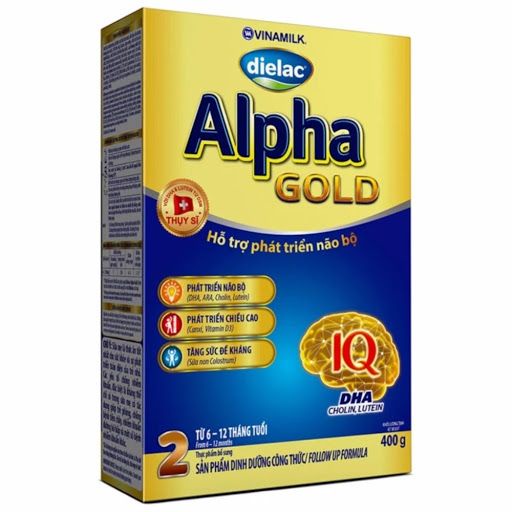 Vinamilk Dielac Alpha Gold Powdered Milk IQ 2 Paper Boxes 400g | Shopee Malaysia