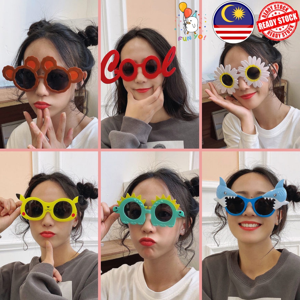 Funny Birthday Party Sunglasses Prop For Photo Taking Black Mosaic ...