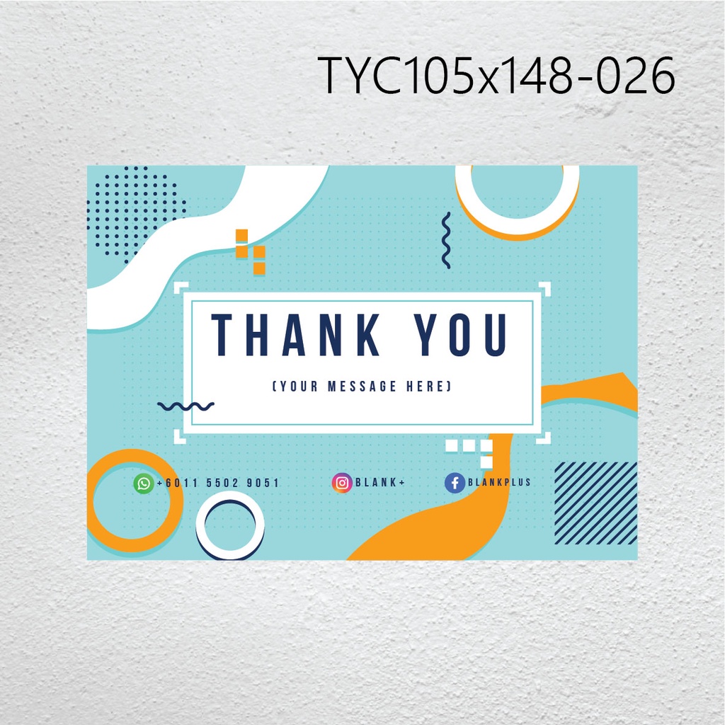 A6 Thank You Card 30pcs 14.8x10.5cm Post card/ Custom Card/ Kad Terima ...