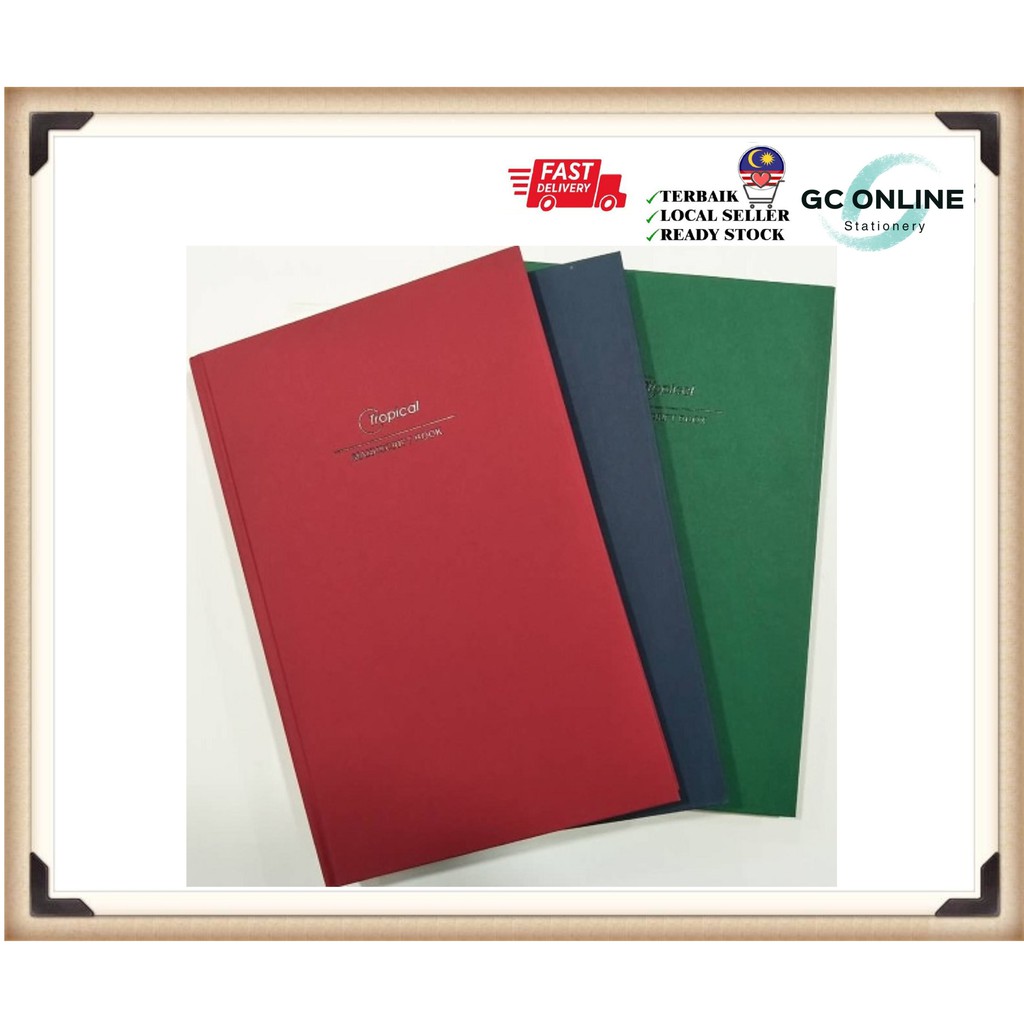 Tropical F4 Hard Cover 3 Columns Foolscap Book Manuscript /Buku Log ...