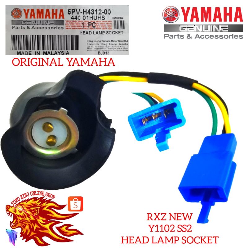 ORIGINAL YAMAHA RXZ 5PV CATALYZER/Y1102 SS2 SSII SS TWO II Y110 2 HEAD LAMP SOCKET HEADLAMP ...