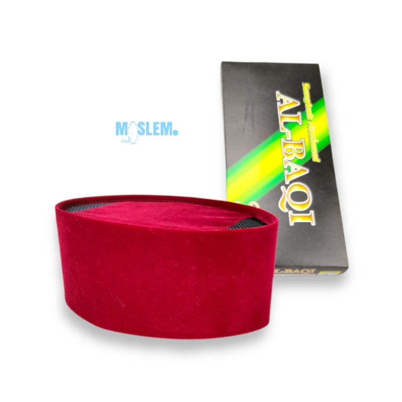 HIJAU MERAH Red, blue, green velvet peci / kofyah / songkok (AC ...