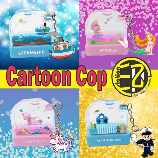 🌟🌟🌟NEW🌟🌟🌟 STAMP COP NAMA CARTOON WITH KEYCHAIN (NURSE, SCHOOL, KIDS ...