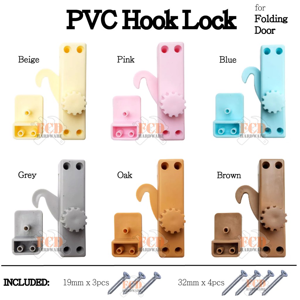PVC Hook Lock for Folding Door ( 6 Colors ) | Shopee Malaysia