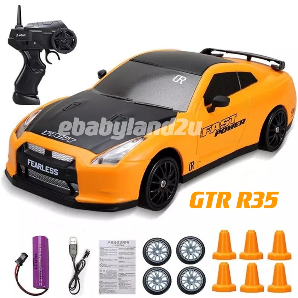 RC Drift 1:24 Kereta Kontrol Drift 4WD RC Car Racing Car AE86 GTR Honda ...