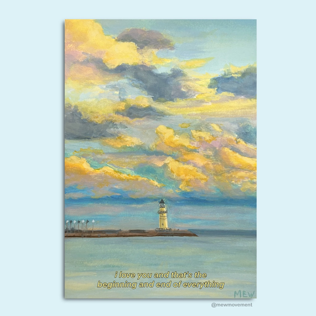 Lighthouse postcard, scenery postcard, small scenic postcard, home deco ...