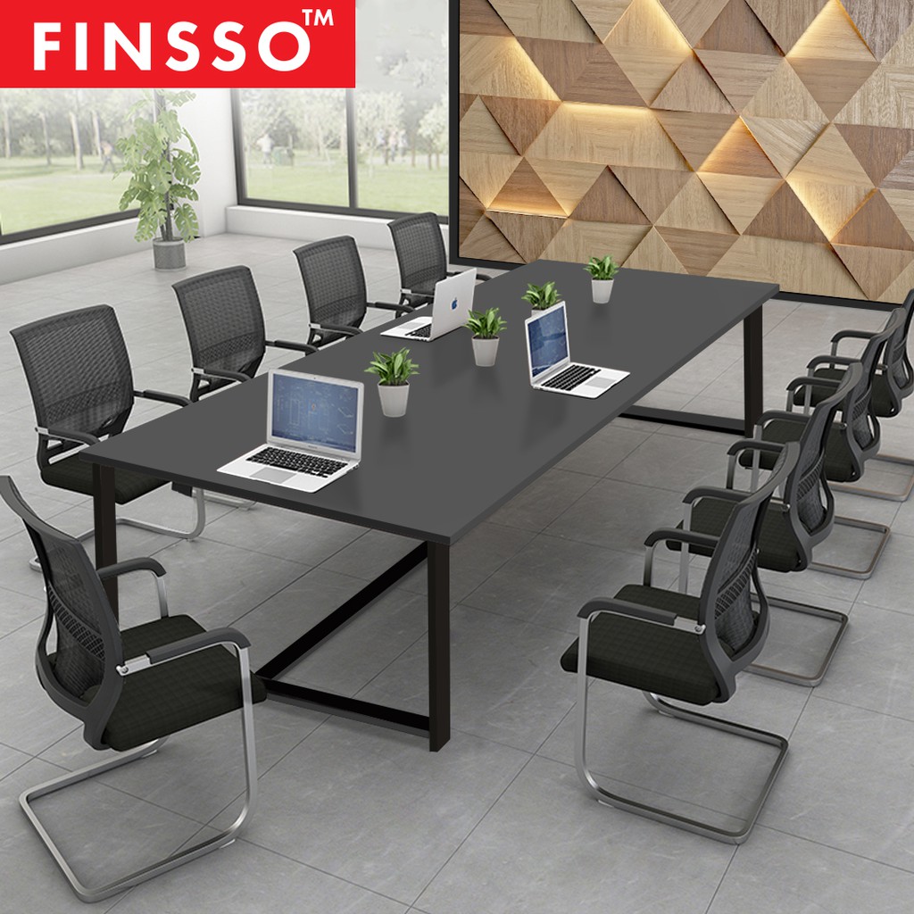 FINSSO: 6-8 Person Steel Large Simple Office Meeting Table (240cm x ...