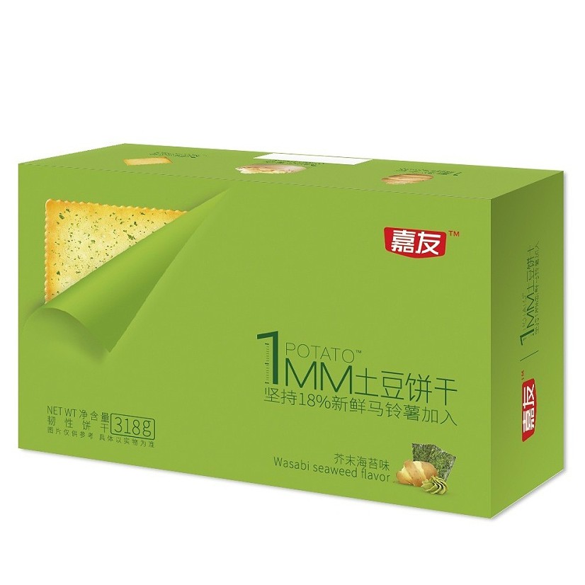 JiaYou 1mm Potato Biscuits Wasabi Seaweed 180gm | Shopee Malaysia