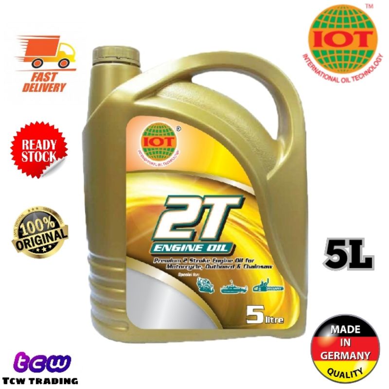 IOT Premium 2 STROKE 2T (5L) Engine Oil For Motorcycle Outboard ...