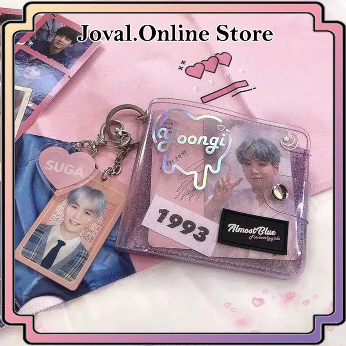 Kpop ALMOST BLUE TRANSPARANT FOLDING CARD WALLET | Shopee Malaysia