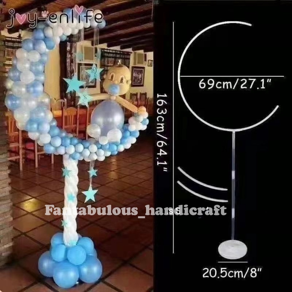 Love / Circle / Moon Shape Loop Holder Balloon Stand Arch Wreath Ring ...