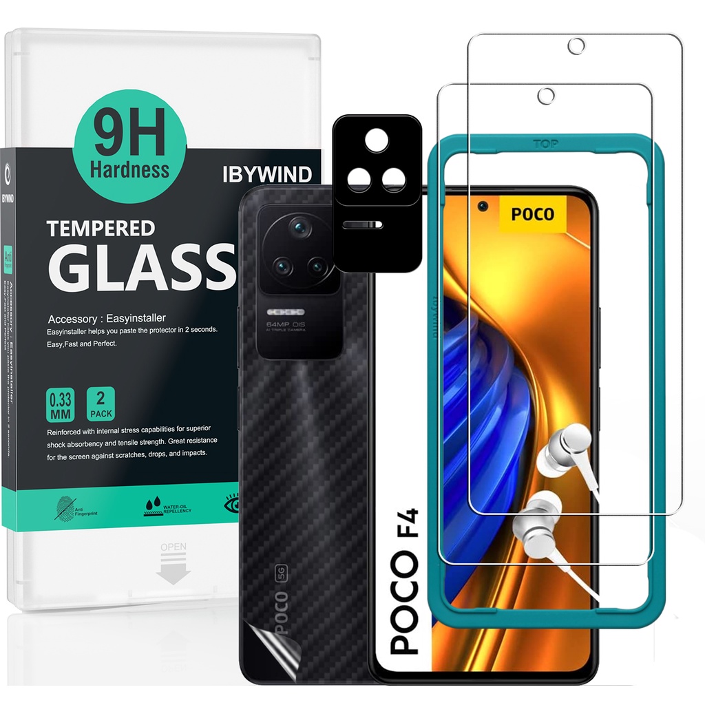 Ibywind POCO F4 5G [2PCS Pack] Tempered Glass Screen Protector With ...