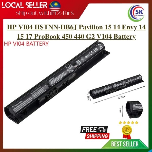 HP VI04 HSTNN-DB6J Pavilion 15 14 Envy 14 15 17 ProBook 450 440 G2 V104 ...