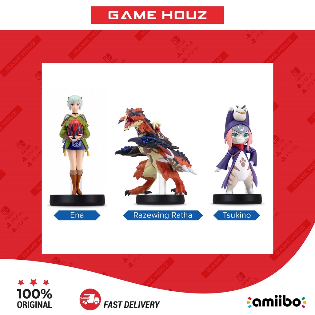 Amiibo Monster Hunter Stories 2 Series - Razewing Ratha, Tsukino, Ena ...