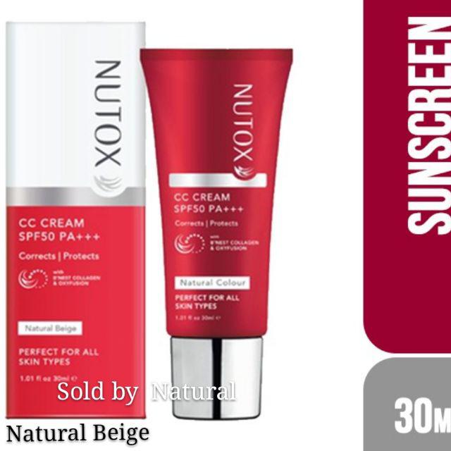 NUTOX CC Cream Natural Light Beige SPF50PA+++ 30ml(New Look) | Shopee ...