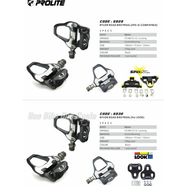 Race Work/Prolite Road Cleat Pedal light weight 241~276gram only ...