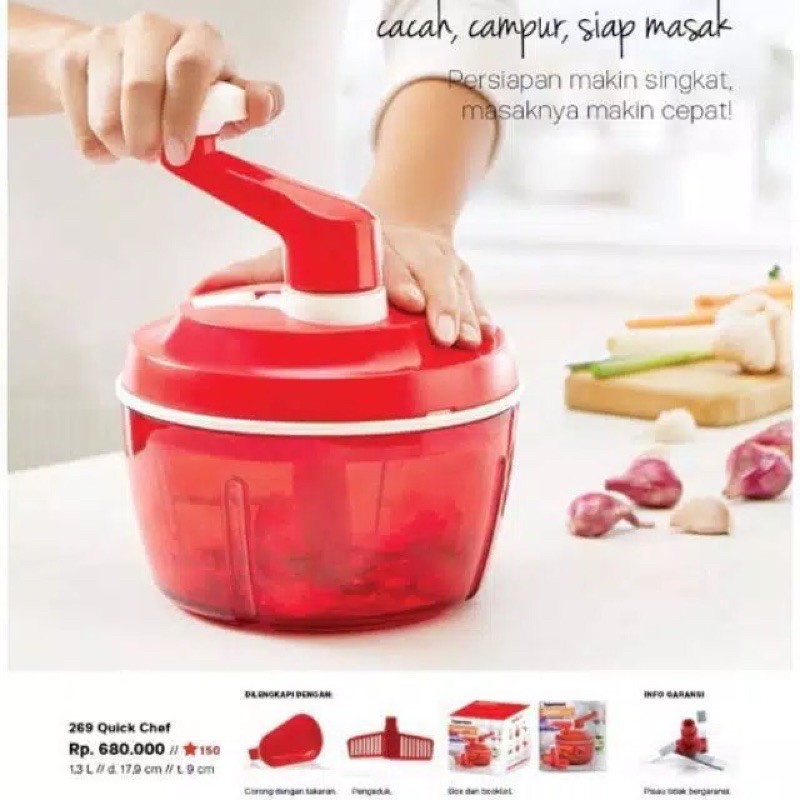 Tupperware Turbo Chopper / Quick Chef High Quality | Shopee Malaysia