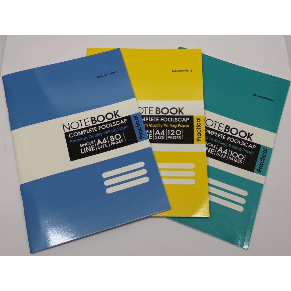 MasterPrint A4 Single Line Exercise Book (Note Book) 60gsm 80/100 ...