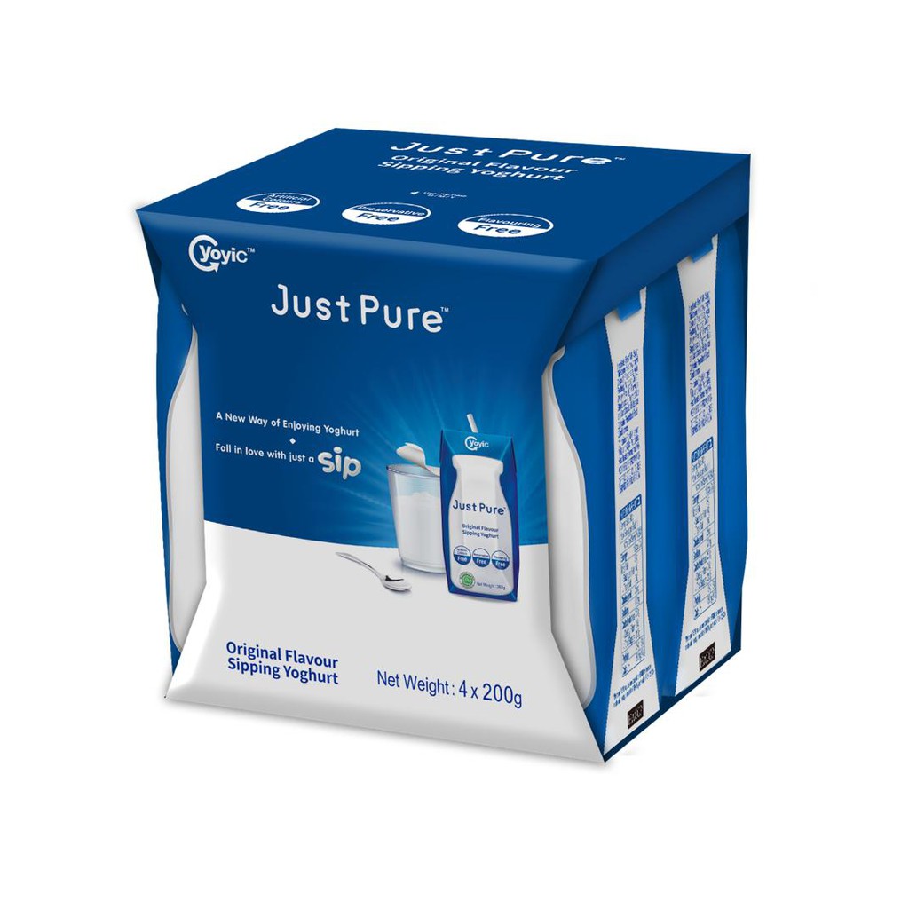 Just Pure Yogurt - Original @200g x 4pkts (1pack) | Shopee Malaysia