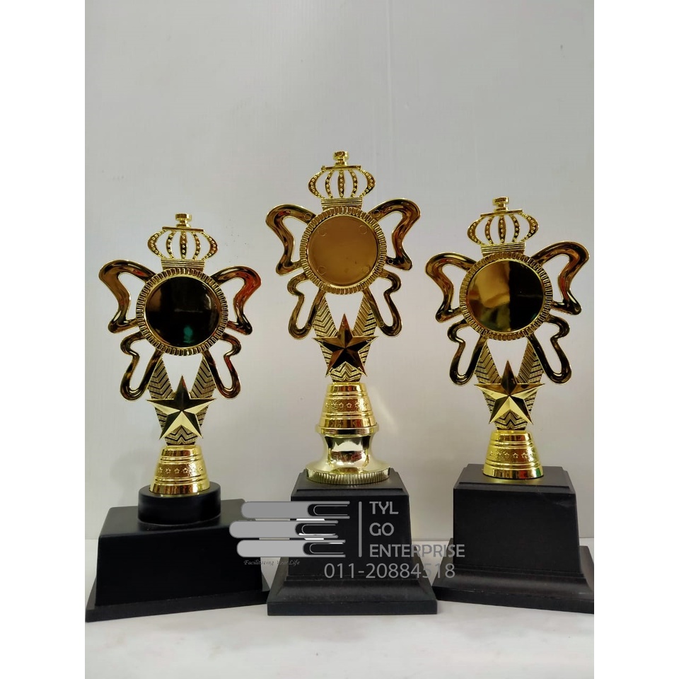 3-IN-1 SET Trophy *Include Logo & Label* Piala/ Trophy / Award / Sport ...